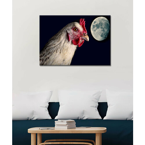 Картина - Курица, курицы, курочка, петух, петухи, красивые породы куриц (12) 20х30