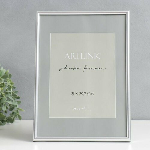 Фоторамка пластик "Decoline" 21х29,7 см, (A4) серебро (комплект из 3 шт)