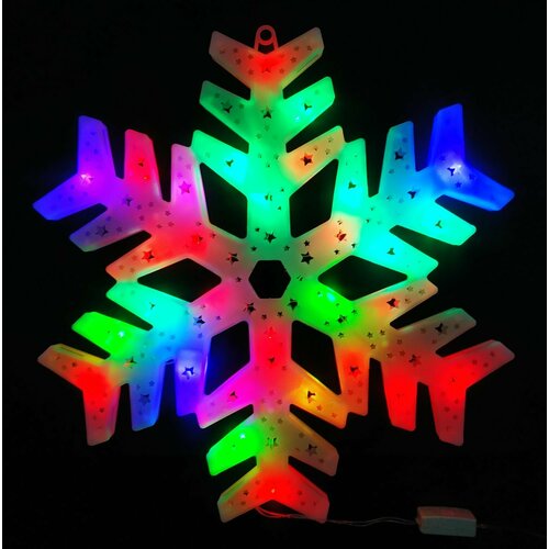 Фигура снежинка светодиодная RGB 40 см