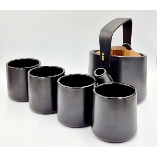 Набор Черный чайник и 4 пиалы от DHPO