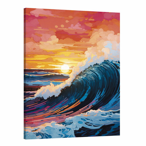 Интерьерная картина 50х70 "Пленительные волны"