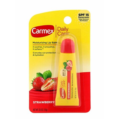 CARMEX Увлажняющий бальзам бальзам для губ клубника 10 грамм