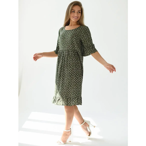 Платье Текстильный Край, размер 48, зеленый