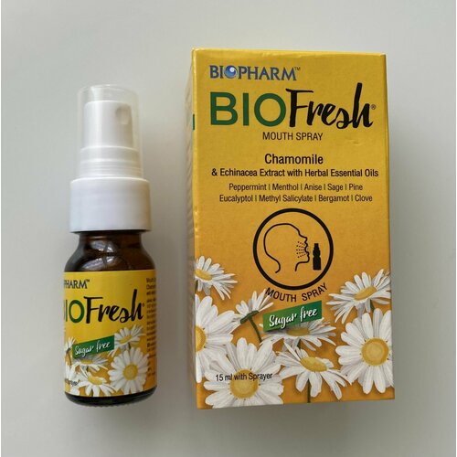 Biopharm Спрей для полости рта Биофреш с ромашкой, 15 мл