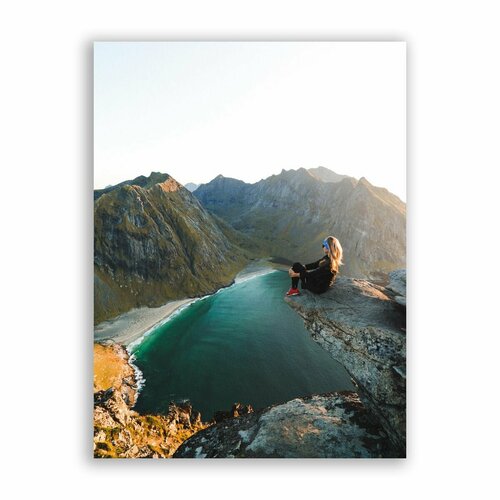 Постер, плакат на бумаге / Природа Норвегии - Горы / Размер 40 x 53 см