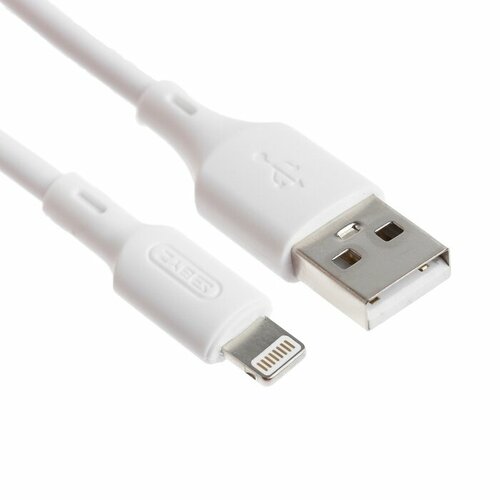 BYZ Кабель BYZ BC-040, Lightning - USB, 3 А, 1 м, силикон, белый