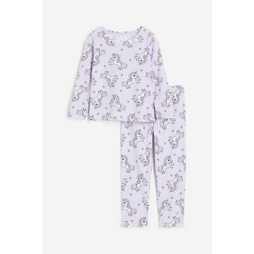Пижама  H&M, размер 110/116, лиловый