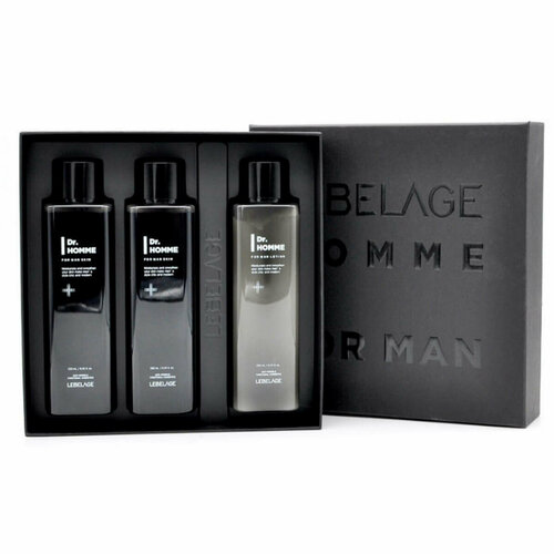 Подарочный набор уходовых средств для лица мужской / Dr. Homme For Man 3 Set, 250 мл x 3 Lebelage