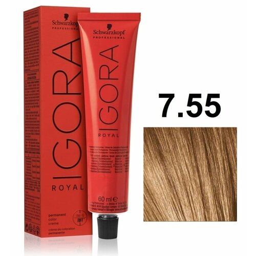 Schwarzkopf Igora Royal Крем-краска для волос 7/55 средне-русый золотистый экстра 60мл