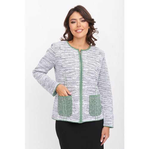 Пиджак Текстильная Мануфактура, размер 54, зеленый, белый