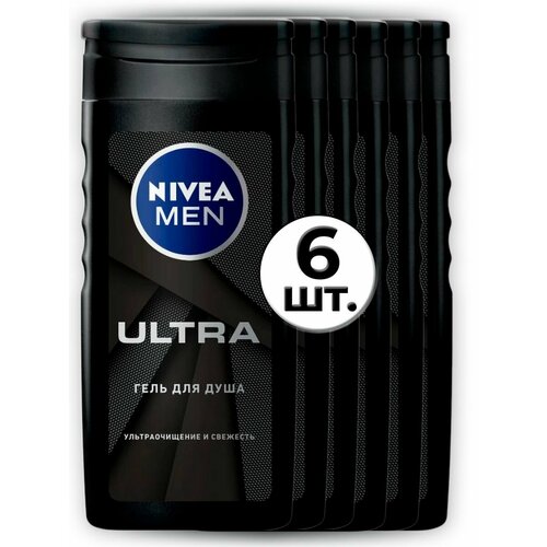 Гель для душа Nivea MEN Ultra 6шт*250 мл Ультра