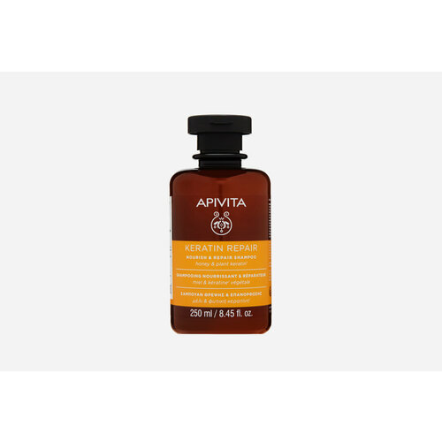 Восстанавливающий шампунь для волос APIVITA, honey & plant keratin 250мл