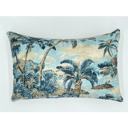 Декоративная подушка "Голубые пальмы"