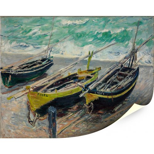 "Три рыбацкие лодки", Моне, Клод, картина (репродукция) (120х95 см / без подрамника)