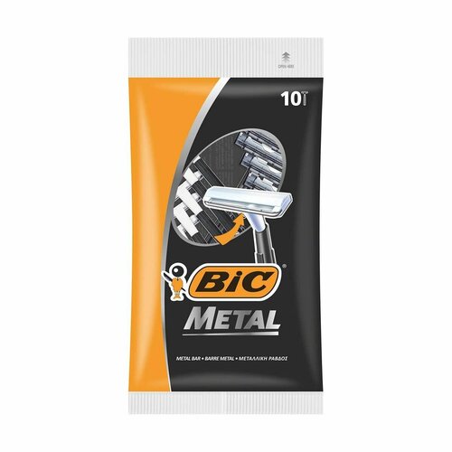 Bic Мужская бритва Metal, 10 шт