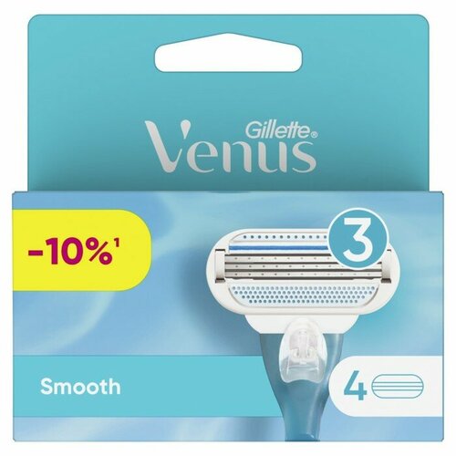 Сменные кассеты Gillette Venus, 3 лезвия, 4 шт