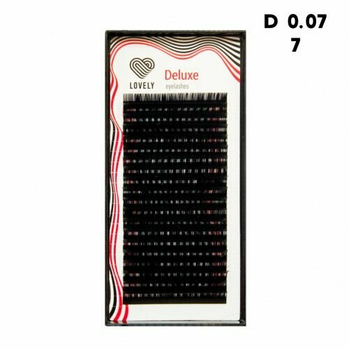 Lovely Deluxe Ресницы для наращивания черные 20 линий D 0.07 7