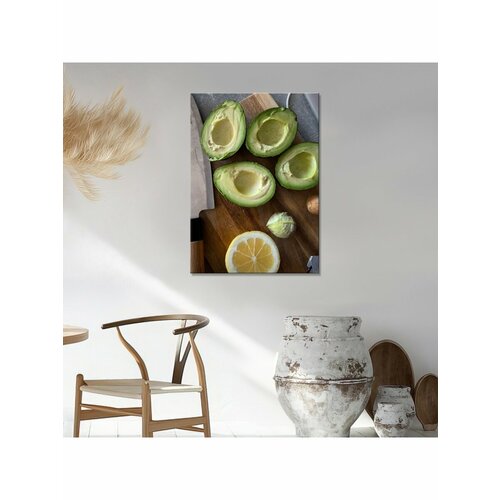 Картина на холсте с подрамником Авокадо лимон 40х60