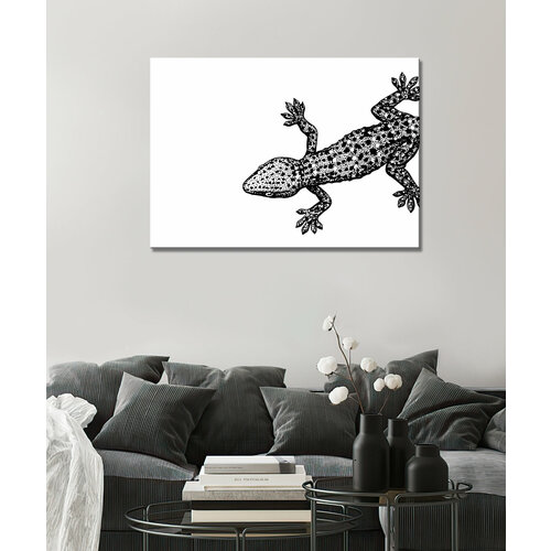 Картина -Геккон, геккон арт, ящерица, ящерица арт (3) 60х80