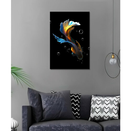 Картина - Тропические рыбы, рыба (24) 40х60