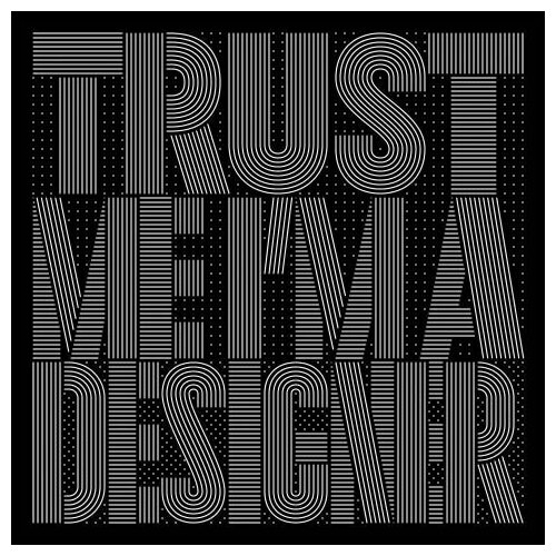 Плакат, постер на холсте Trust me I m designer-Поверь мне, я дизайнер. Размер 42 х 60 см
