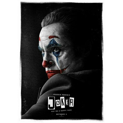 Плакат, постер на бумаге Джокер (Jokerr), Тодд Филлипс. Размер 30 х 42 см