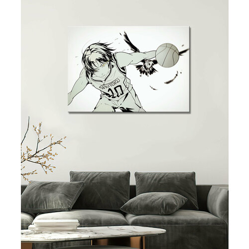 Интерьерная картина на холсте - Баскетбол Куроко орлиный глаз 40х60