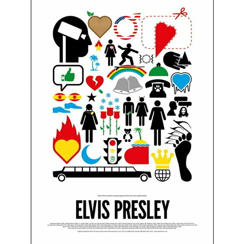 Плакат, постер на бумаге Presley Elvis/Элвис Пресли/музыкальные/поп исполнитель/артист/поп-звезда/группа. Размер 30 х 42 см