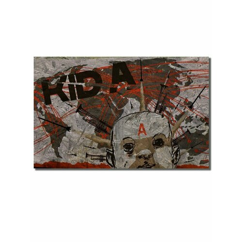 Картина интерьерная на рельефной доске, рисунок музыка radiohead радиохед, том йорк - 5388 Г