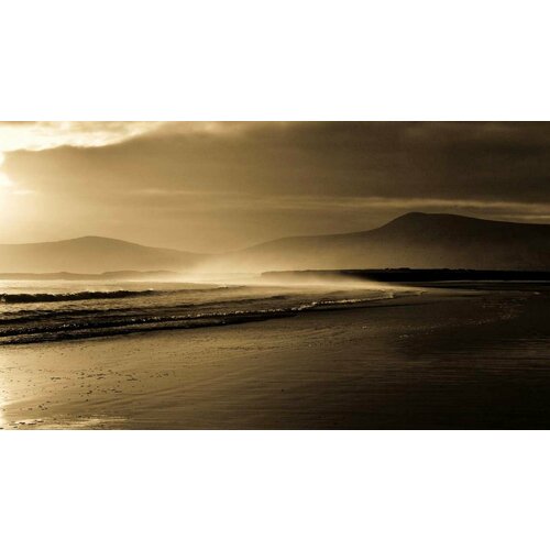 Картина на холсте 60x110 Альянс Лес "Море пейзаж волны песок" на подрамнике / интерьер/ декор