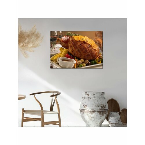 Картина на холсте с подрамником Изысканное мясное блюдо 60х80