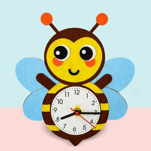 Часы настольные DIY "Пчелка", плавный ход, 23 х 21 см