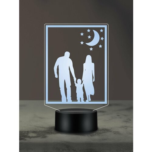 Ночник Семья, ночная лампа, 3Д светильник