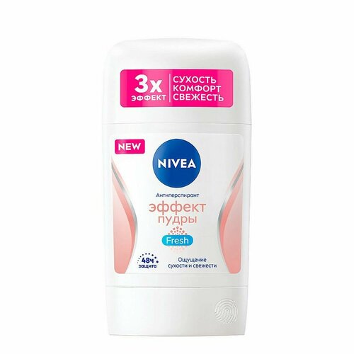 Nivea Антиперспирант-стик Эффект пудры Fresh, 50 мл, 2 шт.