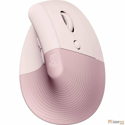 Мышь беспроводная вертикальная LOGITECH Lift Bluetooth, 400 - 4000 dpi, ROSE/DARK ROSE