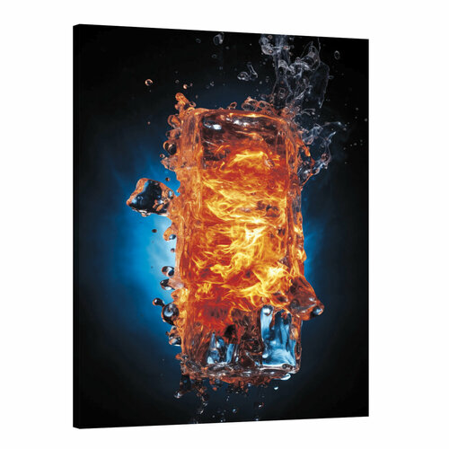 Интерьерная картина 50х70 "Огонь и лед"