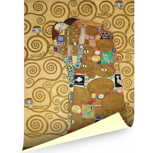 Фрагмент картины "Древо Жизни". "Упоение", Густав Климт, печать на холсте (30х49 см / без подрамника)