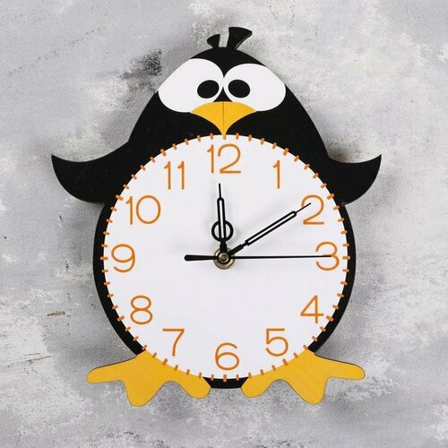 Часы настенные, серия: Детские, "Пингвин", дискретный ход (комплект из 4 шт)