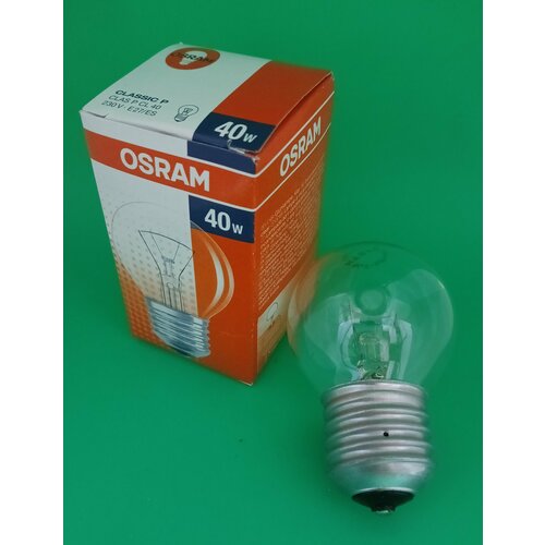 5шт Лампа накаливания OSRAM Classic P CL, E27, P45, 40 Вт прозрачная