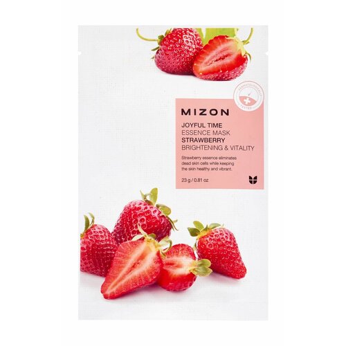 Тканевая маска для лица с экстрактом клубники Mizon Joyful Time Essence Mask Strawberry