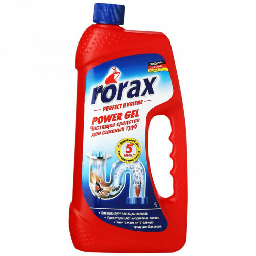 Rorax Средство Rorax Power gel для прочистки труб 1 л, 1 шт