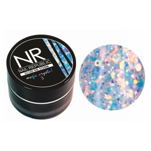 NAIL REPUBLIC, MAGIC CRYSTAL, Гель-краска с блестками №3, 5 гр