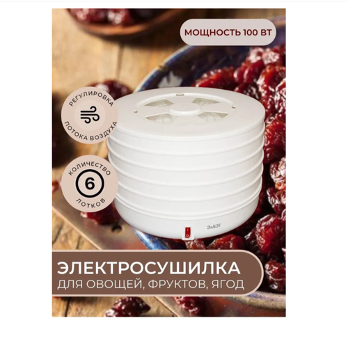 Электросушилка для фруктов и овощей Электросушилка EFD-320-06, ЭлБЭТ/ 5 поддонов+лоток для пастилы