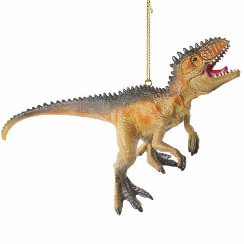 Kurts Adler Елочная игрушка Динозавр Греко: Mesozoico 14 см, подвеска D3439