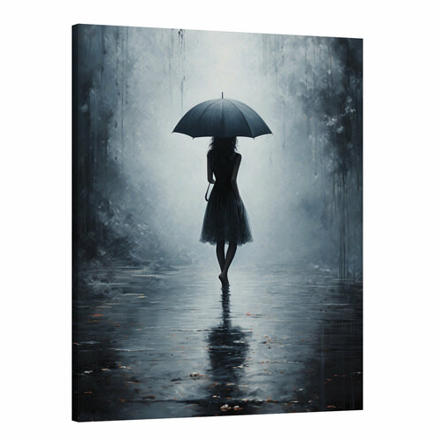 Интерьерная картина 50х70 "Игра в дождь"