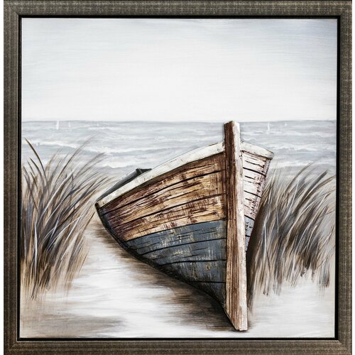 Картина интерьерная YHD 3D "Рыбацкая лодка" 100*125 см