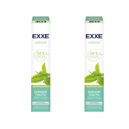 Зубная паста Exxe Natural Зелёный чай, 75 мл, 2 шт