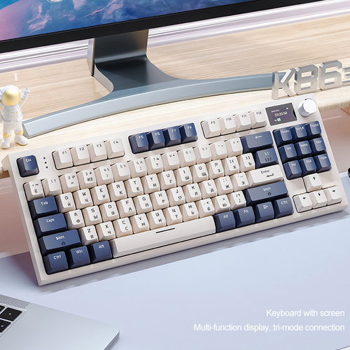 Клавиатура механическая Attack Shark K86 Hot-Swap беспроводная Bluetooth+2.4G+проводная для компьютера ноутбука телефона игровая русская, английская