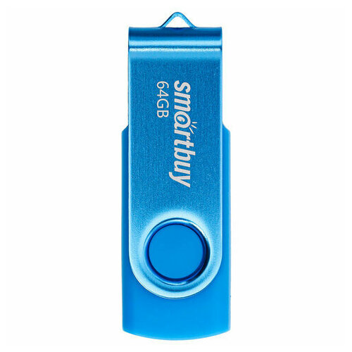 Флеш-диск 64 GB SMARTBUY Twist USB 2.0, синий, SB064GB2TWB
