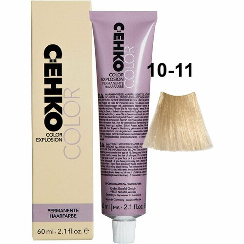 C: EHKO Color Explosion Крем-краска для волос 10/11 Ультра-светлый жемчужный блондин, 60 мл
